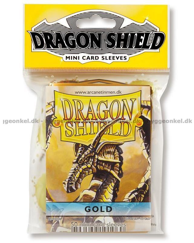 Sleeves: Dragon Shield - Gold - 50 stk 59 x 86 mm UDGÅET!!!