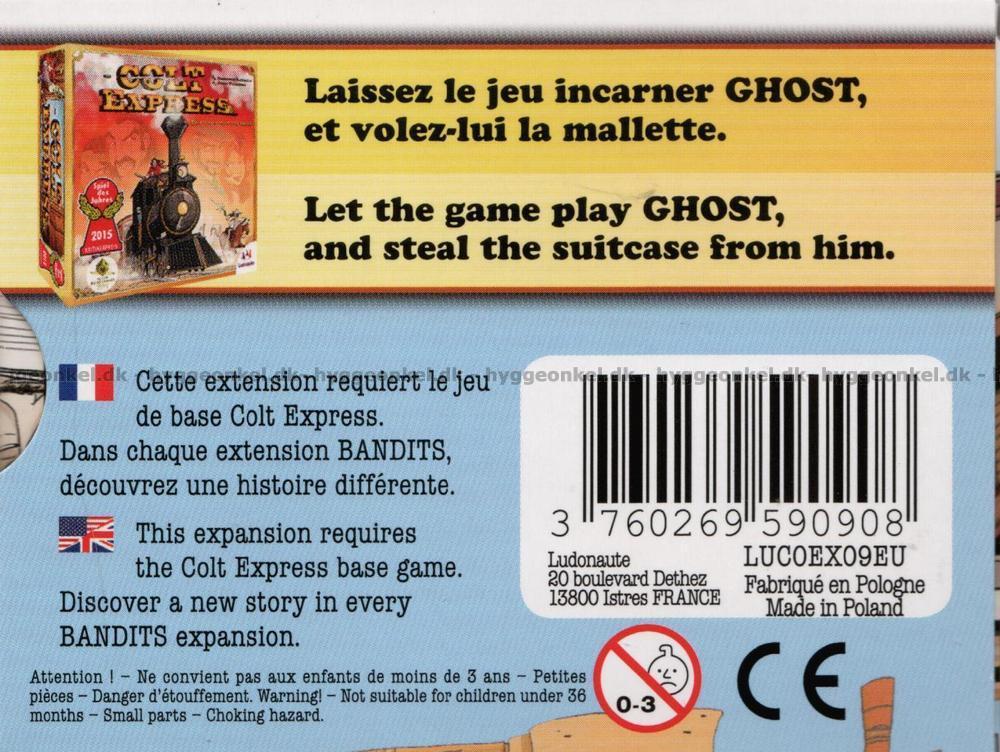 Kjøp Colt Express: Ghost billig hos boardgamer. - 3760269590908 UDGÅET!!!