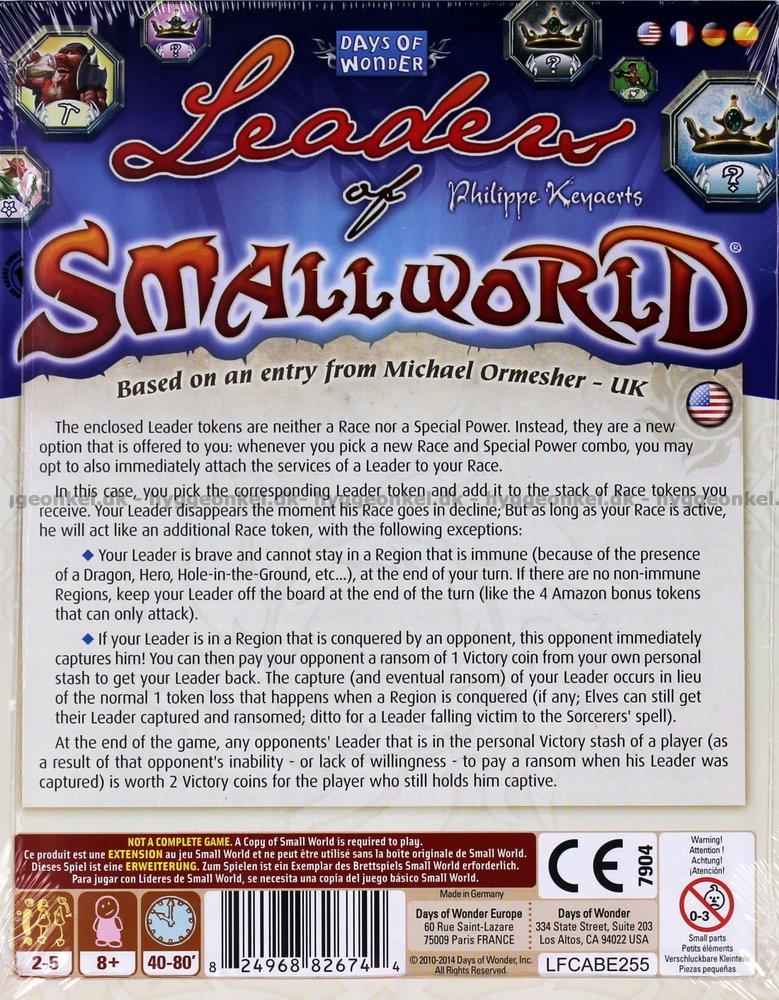 Kjøp → Small World: Leaders of Smallworld ← billig. - 824968826744 ...