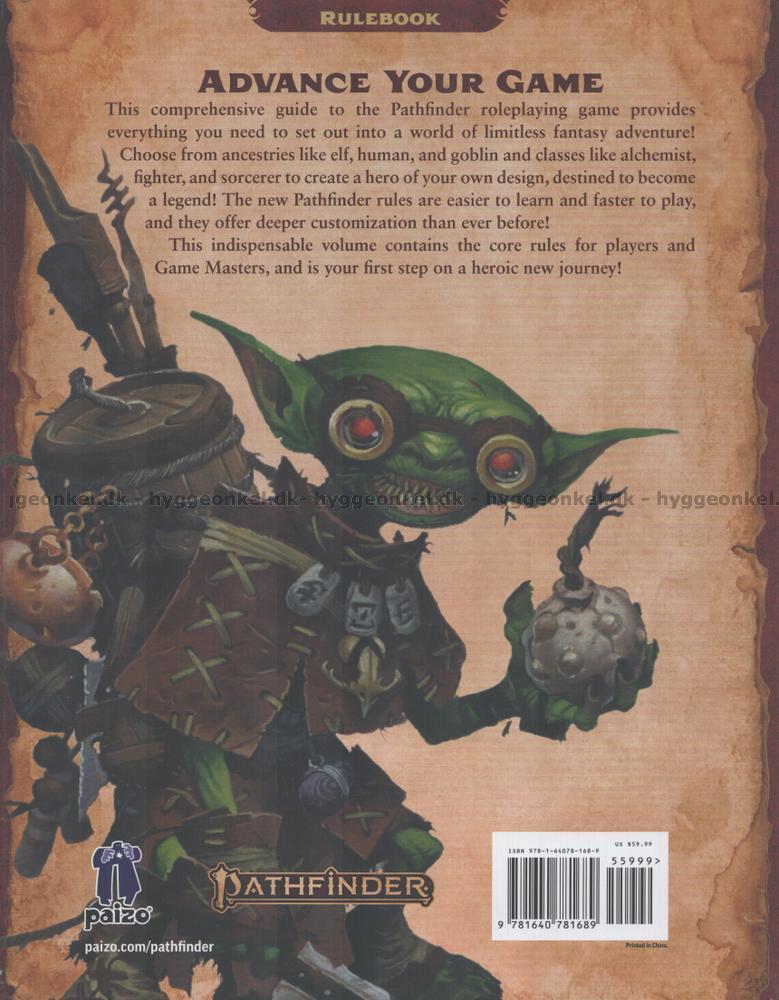 Her kan du kjøpe Pathfinder: Core Rulebook 2nd edition! UDGÅET!!!
