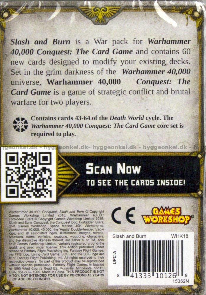 Warhammer 40.000 Conquest: Slash and Burn kan kjøpes her. UDGÅET!!!